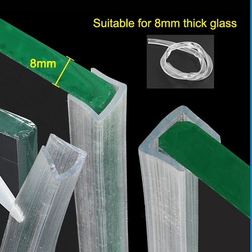 2M Soft PVC U Profile Square Trim Channel Sealing Strip 8mm Glass Edge ...
