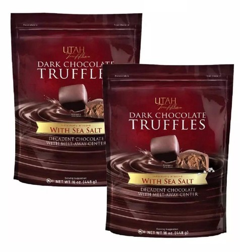 2 Pack Utah Truffles Dark Chocolate Truffles with Sea Salt 1 lb Bag | eBay