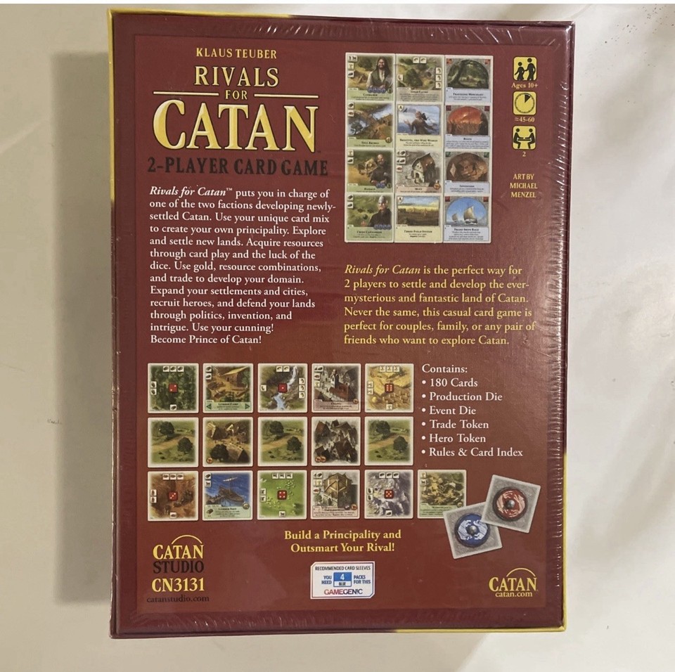 NEW Rivals For Catan 2-Player Card Game Klaus Teuber COMPLETE SEALED | eBay