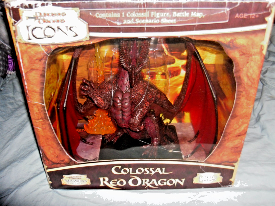 D&D - COLOSSAL RED DRAGON (RARE LIMITED-ED COMPLETE W/MAP & CARD & NEW ...