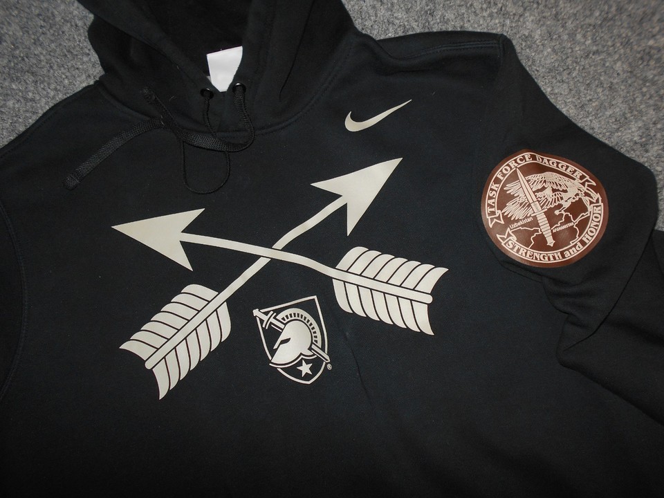 NIKE ARMY MILITARY TASK FORCE DAGGER EDITION MENS LARGE BLACK HOODIE | eBay