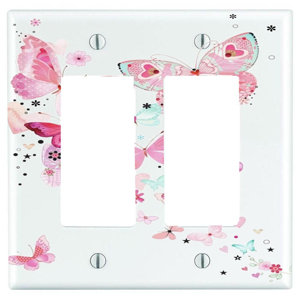 Spiral Butterflies Light Switch Cover, Home Decor, Night Light, Cabinet ...