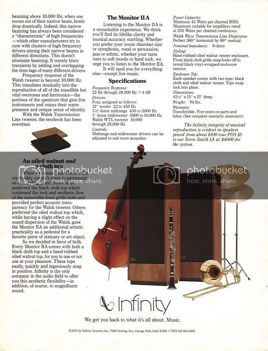 Infinity Monitor iia Speaker | eBay