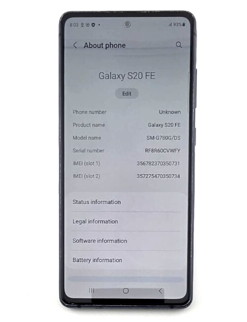 Samsung Galaxy S20 FE 5G LTE 128GB Storage 8GB RAM SM-G781V Good | eBay