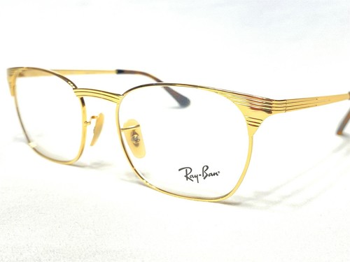 NEW Ray Ban Signet RB6386 2500 Mens Gold Aviator Eyeglasses Frames 51/ ...