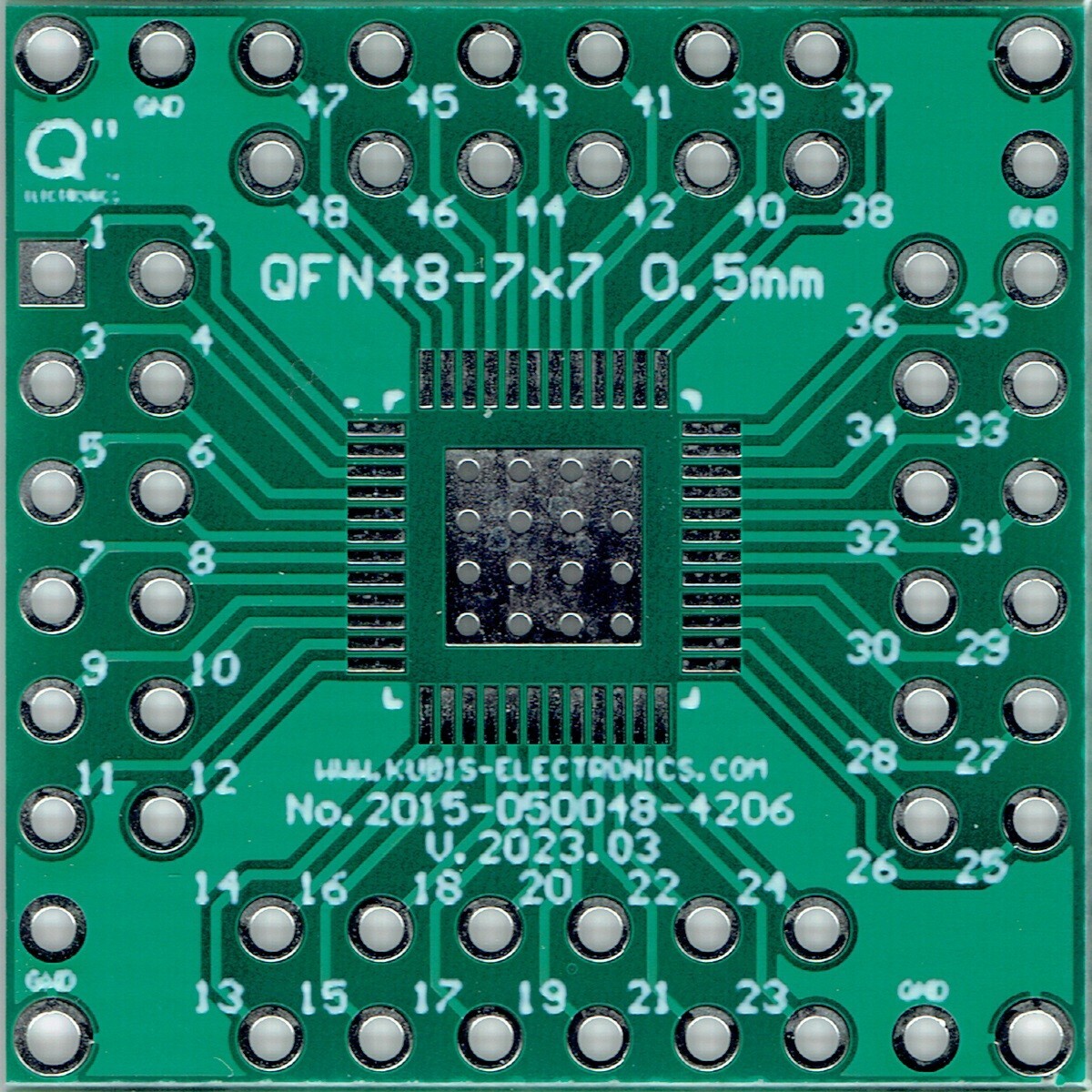 QFN48-7x7, LFCSP48-7x7, TQFN48-7x7, VQFN48-7x7 0.50mm(0.02") to 4 x ...