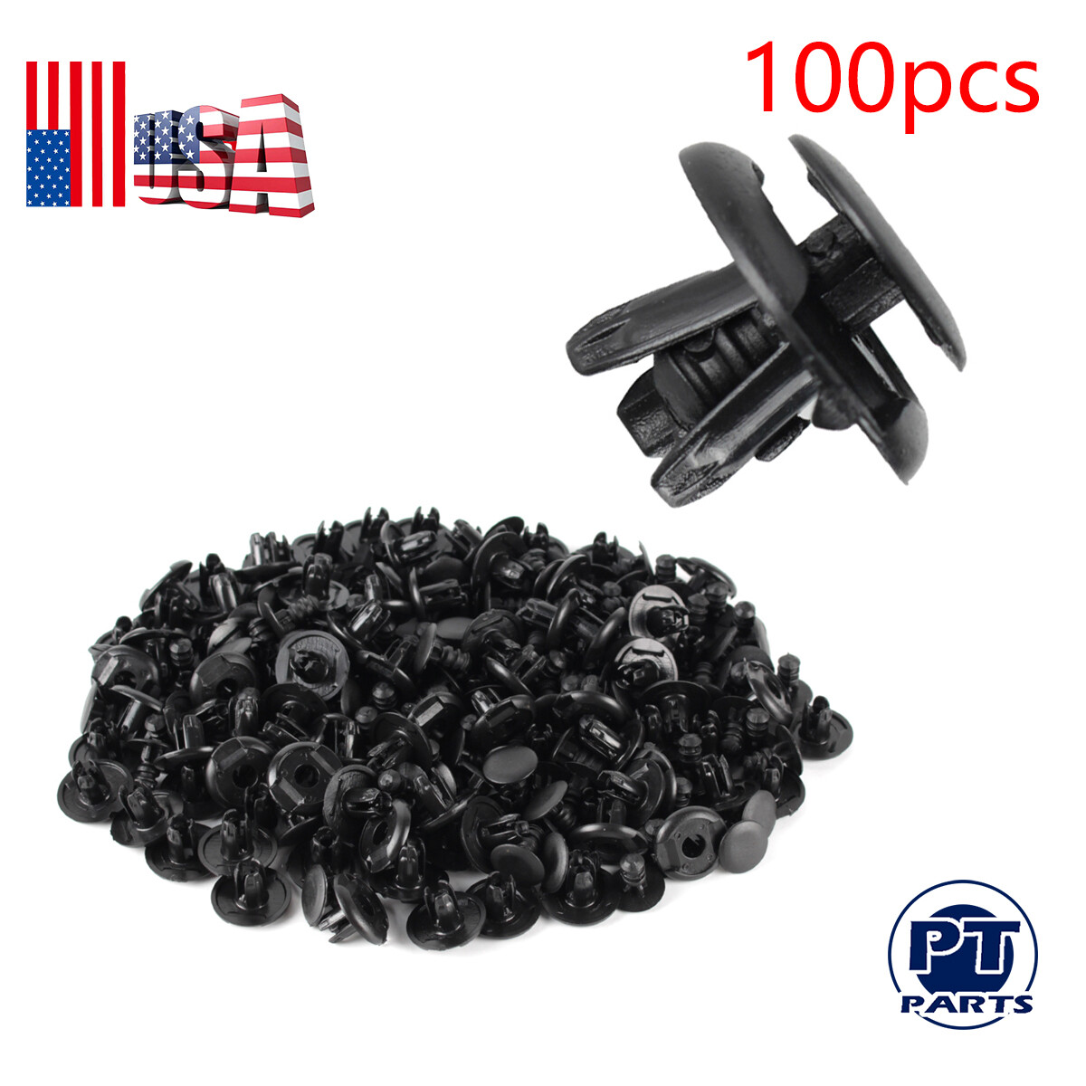 100pcs Fender Liner Fastener Rivet Push Clip Retainer For Toyota RAV4 ...