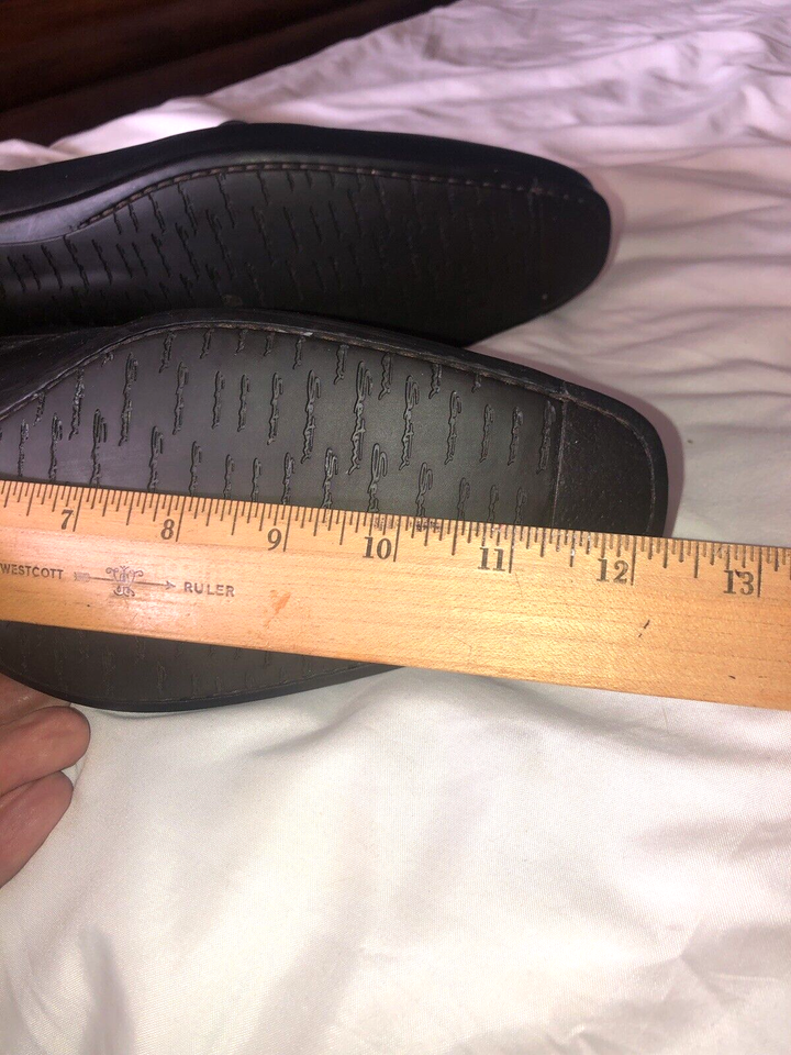 Santoni Italy “Prichard” Black Leather Lace-Up Oxford Apron Toe Derby ...