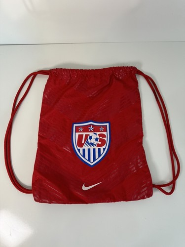 US Soccer Nike Gym Sack String Bag EGY122013 Red USA Old Logo Crest ...