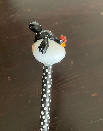 Vtg 1988 CHICKEN & EGG Polka Dot Farm Animal Pencil Topper SN&C 80s! 🐓🥚 ...