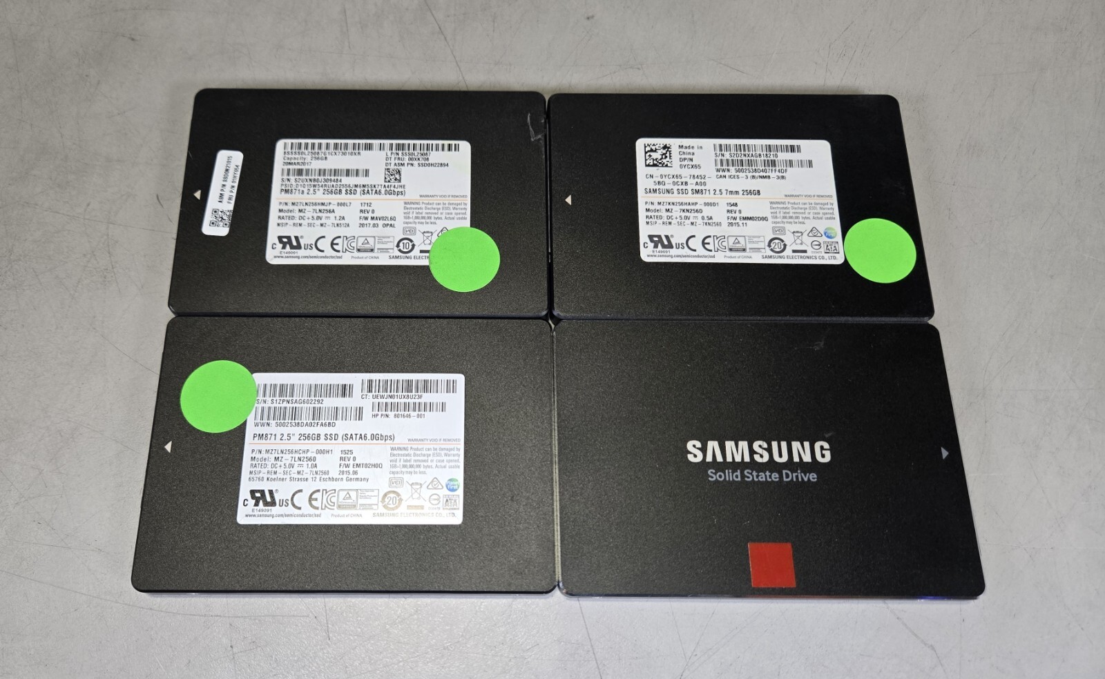 (Lot of 4) Samsung Mixed Models 256GB 2.5" SSD | eBay