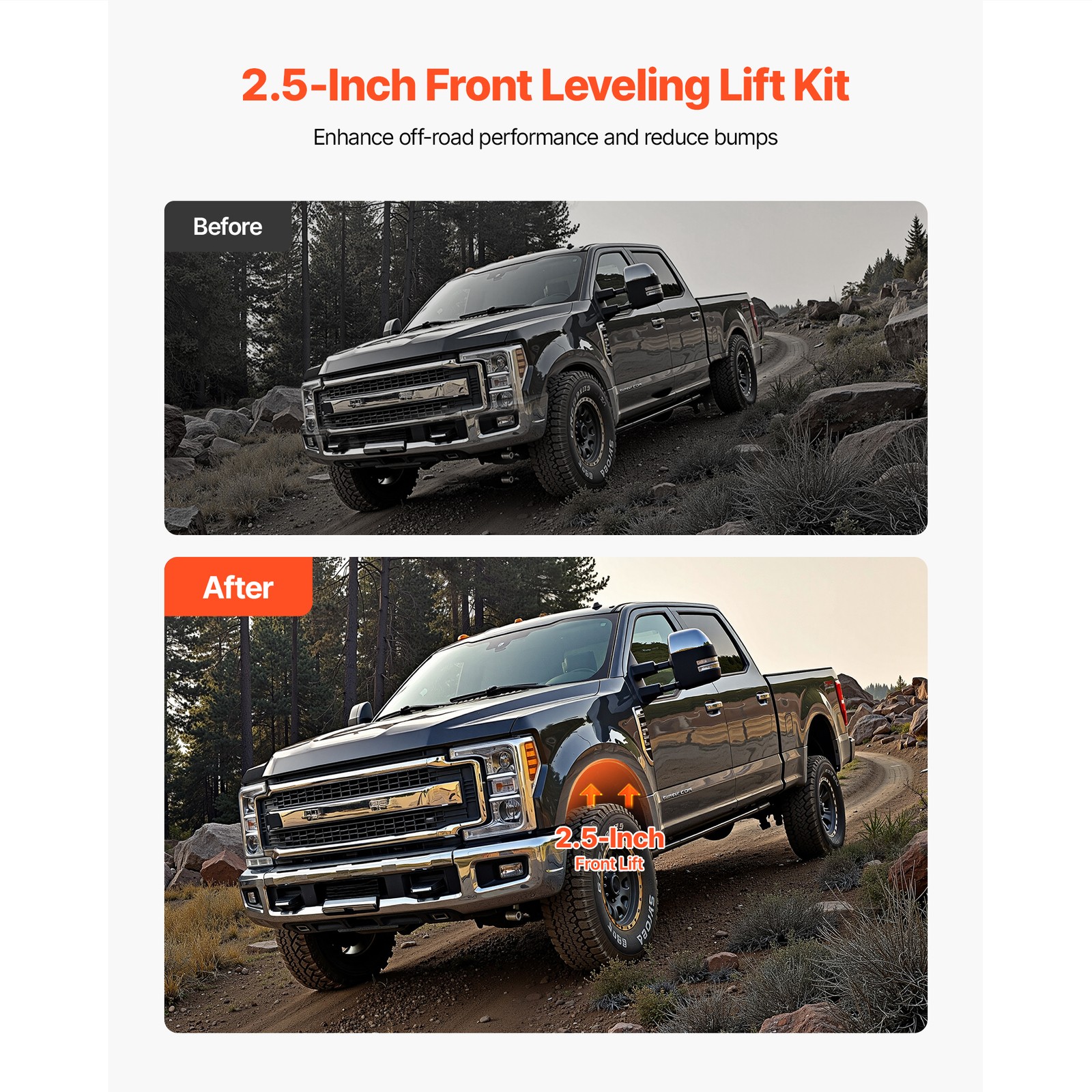 2.5" Front Leveling Kit for Ford F250 F350 F450 Super Duty 4WD 2011 ...