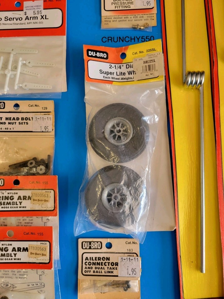 RC Airplane Du-Bro Parts Lot (42) Piece Hardware Sullivan Pylon SIG RC ...