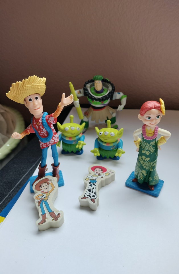 Disney Toy Story Hawaiian Vacation Ham Jessie Woody Buzz PVC Figure Lot ...