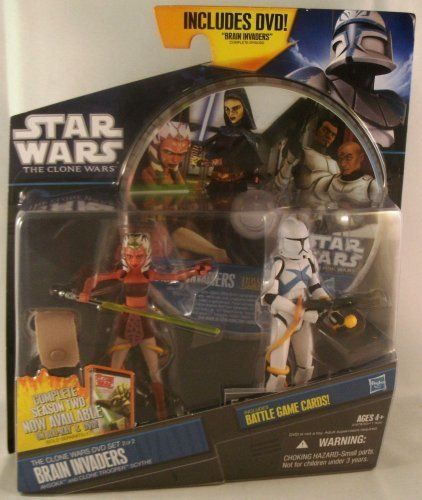 Hasbro Star Wars The Clone Wars Dvd Set Brain Invaders Ahsoka And Clone ...