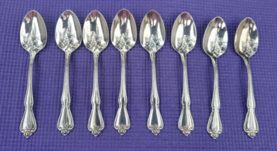 8-Oneida Arbor Rose True Rose Stainless TEASPOONS 6" | eBay