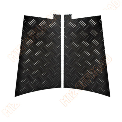 Land Rover Defender 110 - 2mm Black Chequer Plate Rear Corners | eBay