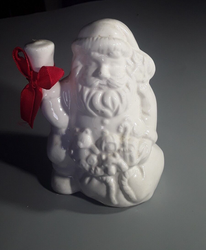 Ceramic White Santa Figurine 4 Inches Tall | eBay