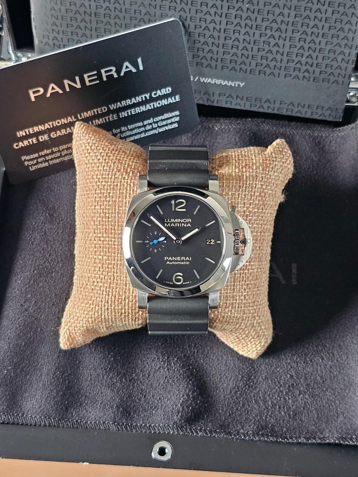 Panerai Luminor Steel Men's Black leather Watch - PAM01372 PAM1372 40mm ...