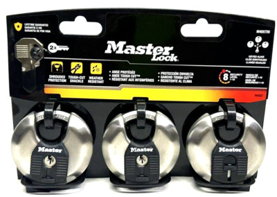 Master Lock Heavy Duty Shrouded Outdoor Keyed Padlock 2-3/4in W x 5/8in ...