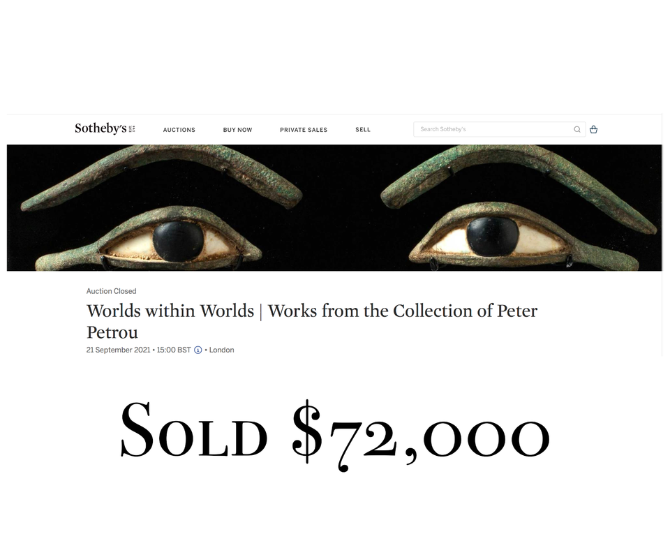 AUTHENTIC MUMMY EYES! 332-30BC PTOLEMAIC KINGDOM ANCIENT EGYPT ARTIFACT ...