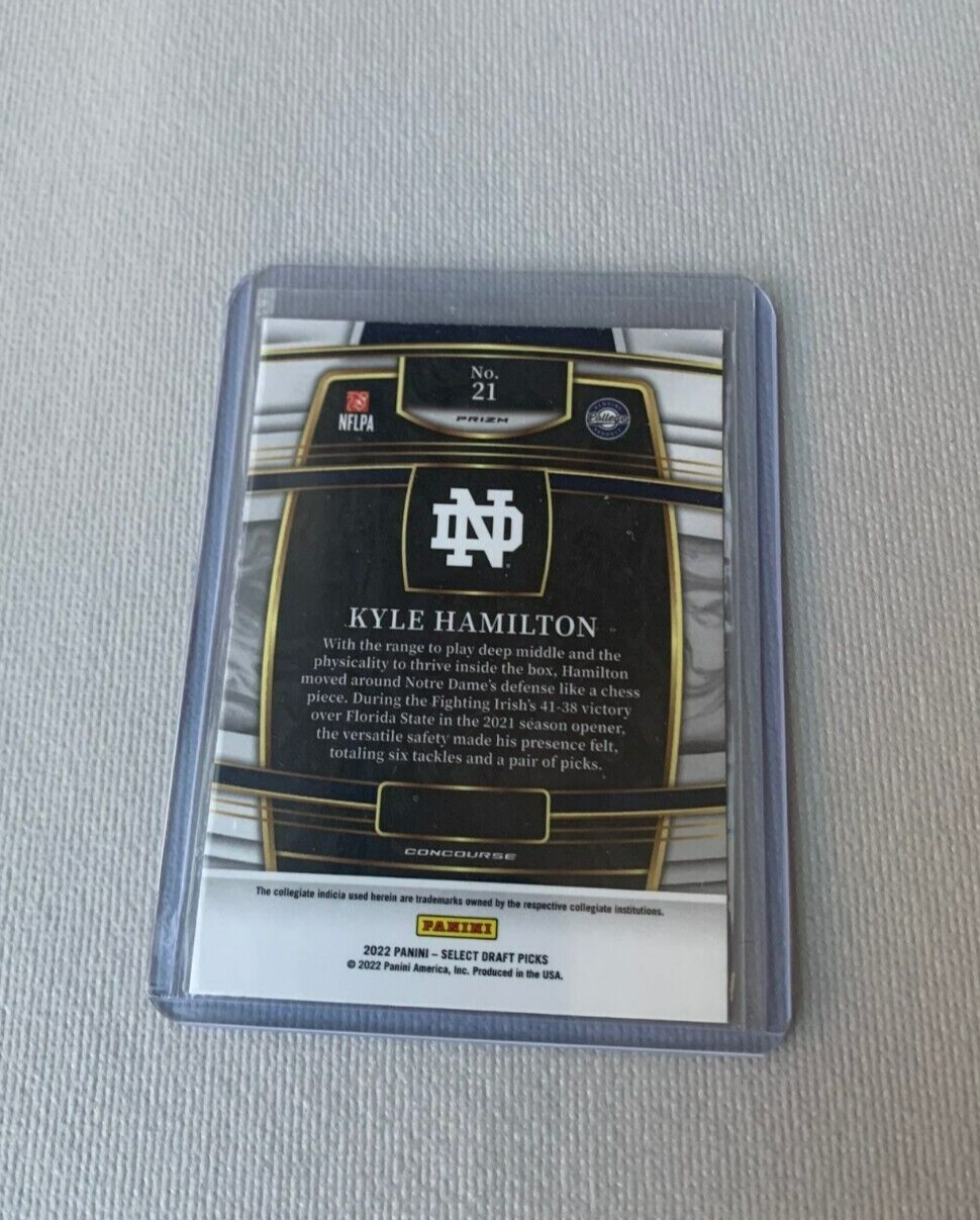 Kyle Hamilton - Notre Dame Ravens - 2022 Select Draft Picks White Laser ...