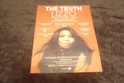 LIZZO 2019 Grammy ad for hits "Truth Hurts" and "Cuz I Love You" | eBay