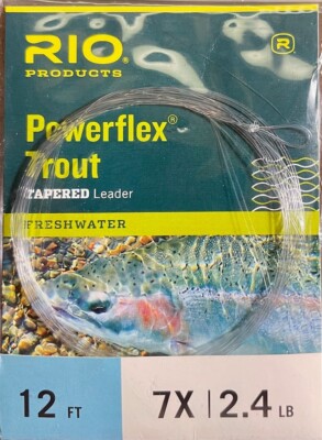 Rio Powerflex Trout Leader size 7x 2.4lb 12ft | eBay UK
