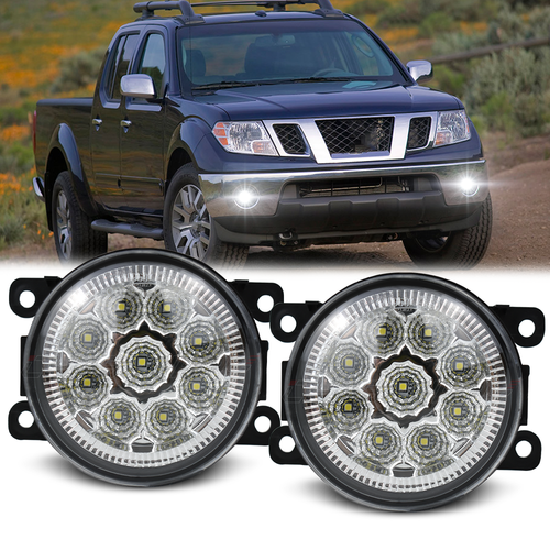 Fit 2005-2019 Nissan frontier Front Bumper LED Fog Lights Driving Lamps ...