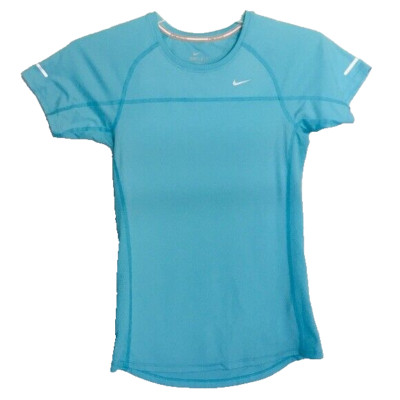 NEW! NIKE [M] Women's Miler REFLECTIVE Running/Gym/Yoga Shirt-Blue ...