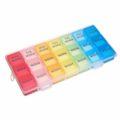 US 7 Day 3 Times Medicine Pill Week Tablet Sort Organizer Storage ...