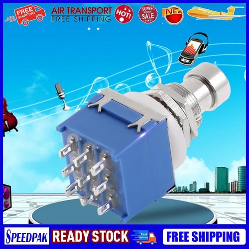 9-Pin 3PDT Guitar Effects Stomp Foot Switch On/Off Mini Musical ...