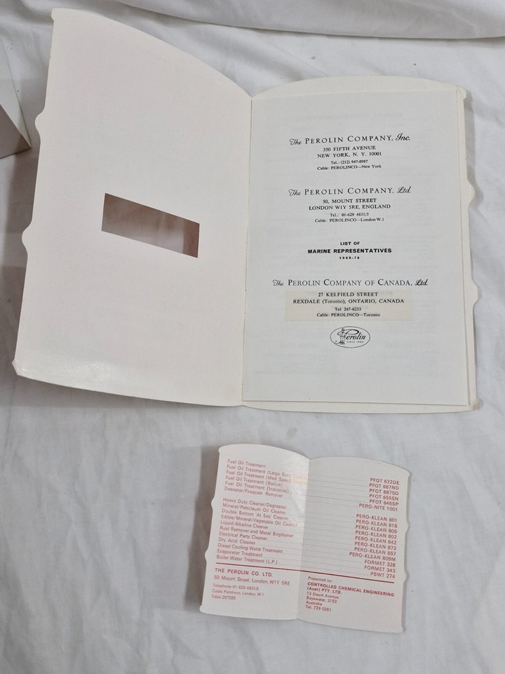 Perolin Fuel Oil treatment pamphlets | eBay