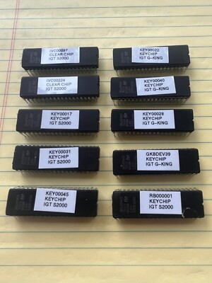 IGT S2000 GAMEKING I-GAME MASTER CLEAR KEY SET 10 CHIPS | eBay
