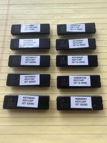 IGT S2000 GAMEKING I-GAME MASTER CLEAR KEY SET 10 CHIPS | eBay