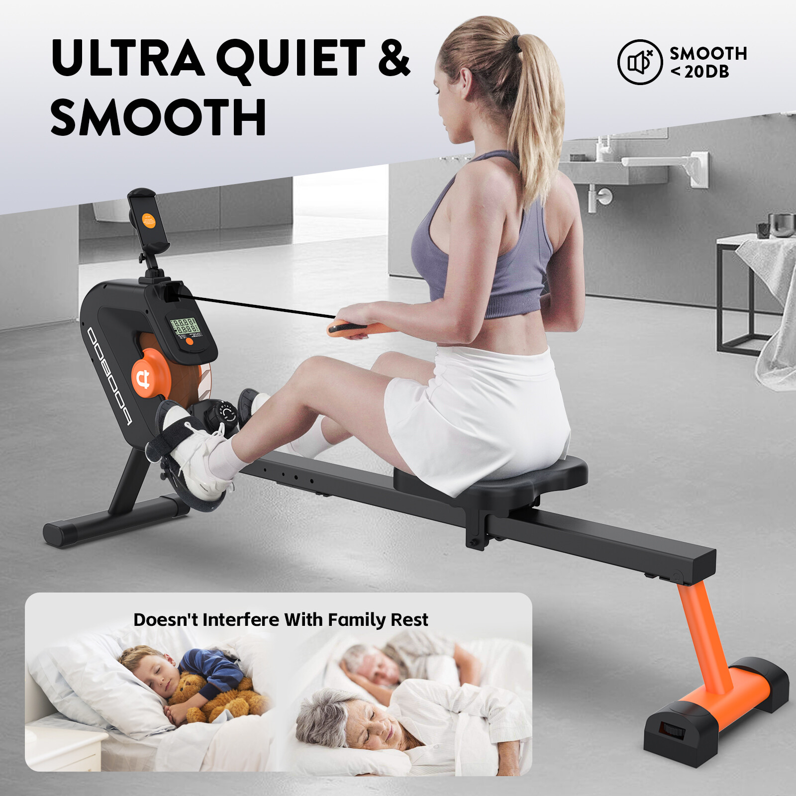 Magnetic Row Rowing Machine Rower 16 Levels Cardio Home Gym Exercise ...