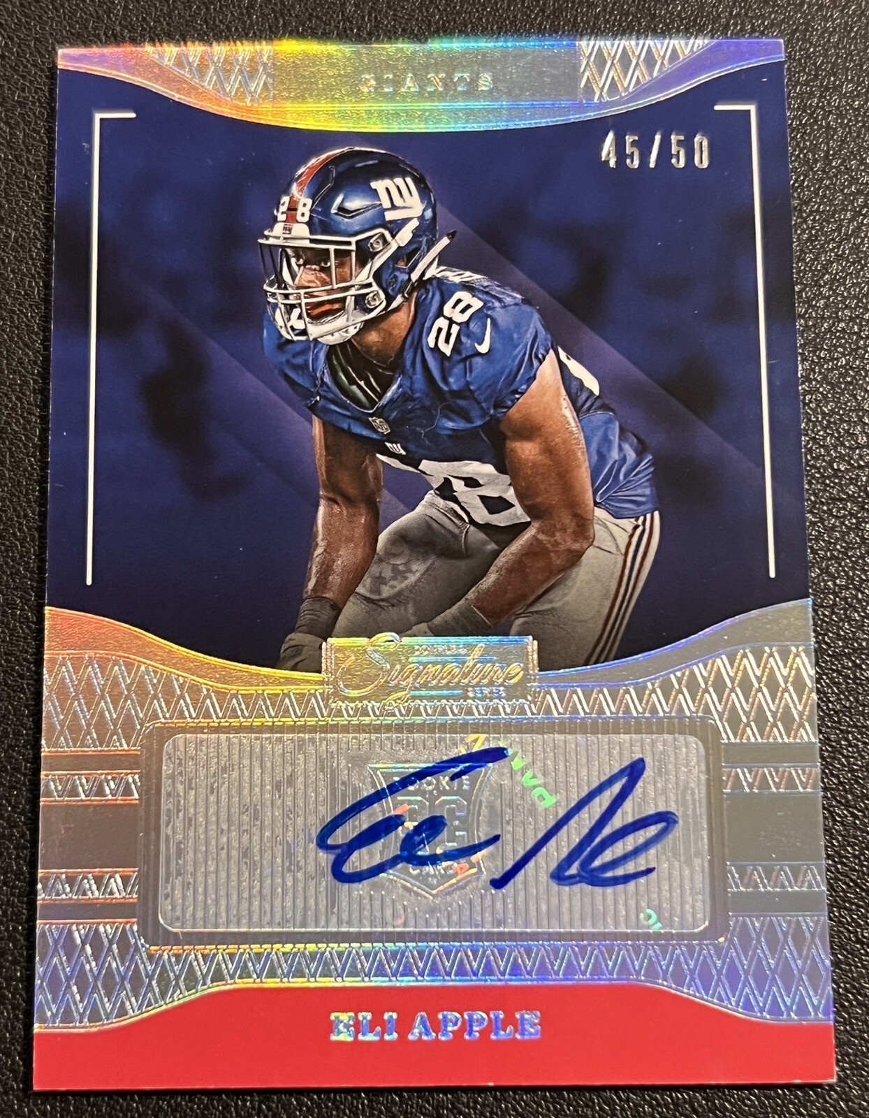 2016 Donruss Signature Series Eli Apple Rookie Autograph /50 Giants RC ...
