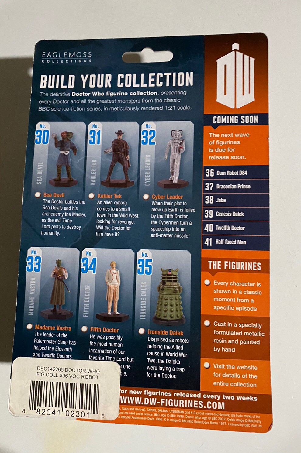 Eaglemoss DOCTOR WHO Figurine Collection 1:21 Scale #36 DUM ROBOT D84 ...