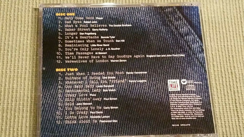 TIME LIFE MUSIC SINGERS AND SONGWRITERS 1978-1979 RARE OOP 24 TRACK CD ...