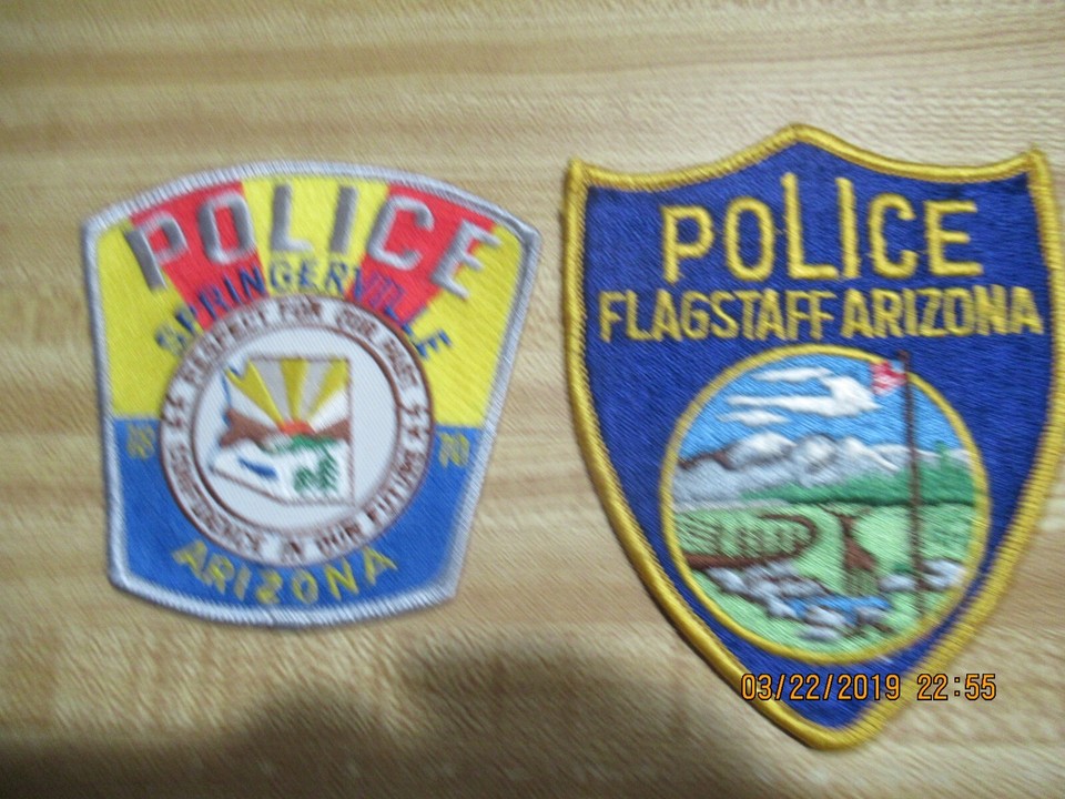 7 arizona police patchs eloy/flagstaff/springerville/avondale/payson ...
