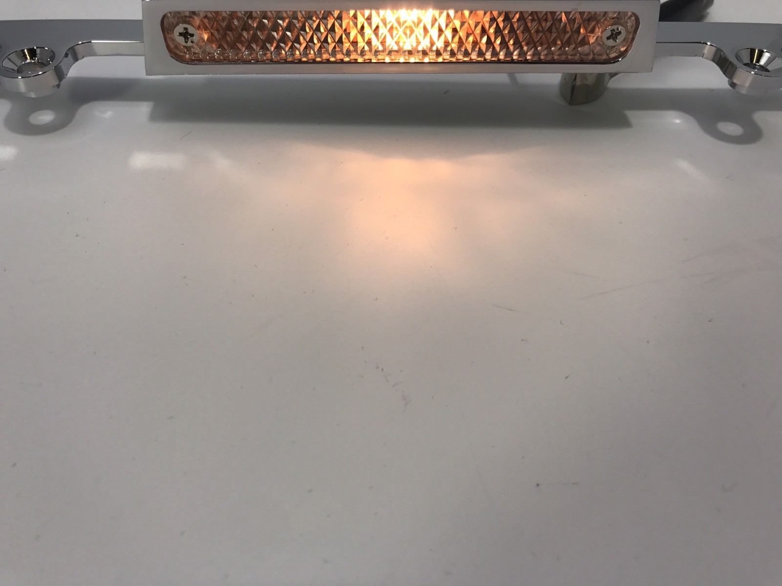 Universal Chrome Aluminum License Plate Frame with License Plate Light ...