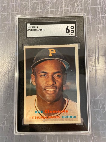1957 TOPPS #76 ROBERTO BOB CLEMENTE BASEBALL PITTSBURGH PIRATES CARD ...