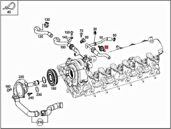 Genuine MERCEDES CL203 S203 W203 C-CLASS W203 Coupe CL203 Valve ...