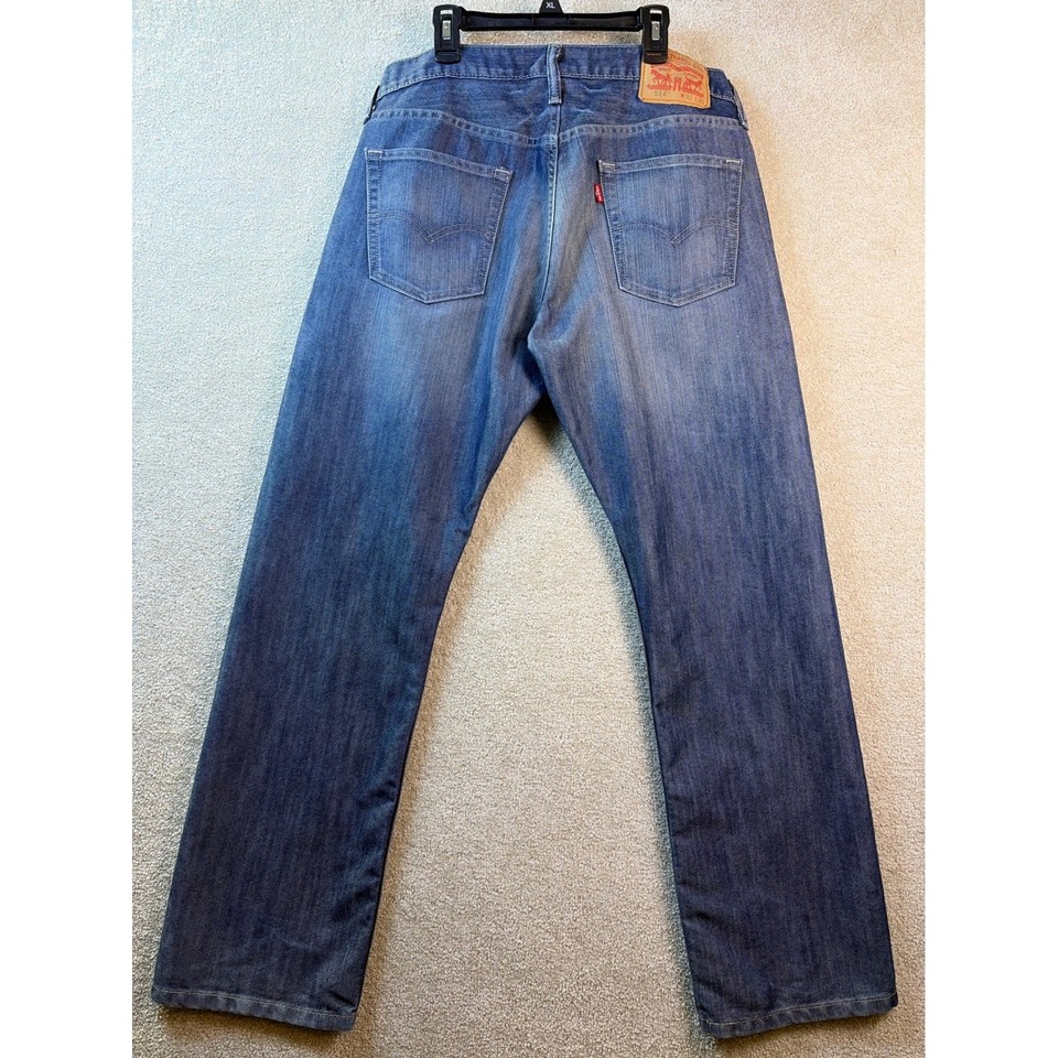 Levi's 514 Jeans Men's 33x30 Blue Denim Straight Leg Sheen Color | eBay