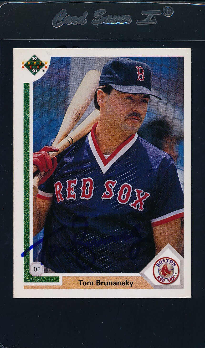 1991 Upper Deck #163 Tom Brunansky Red Sox Signed Auto *25376 | eBay