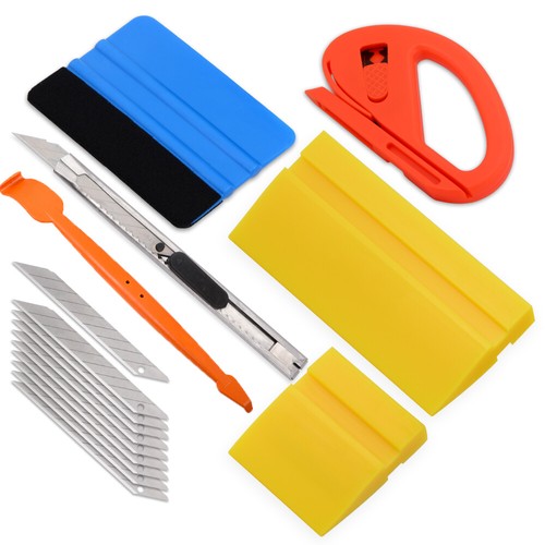 7 in 1 Vinyl Wrapping Tools Turbo Rubber Scraper Cutter Felt Squeegee ...