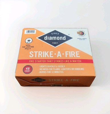 Diamond Strike-A-Fire Fire Starter Sticks 48 Pieces Strike On Box 48 ...