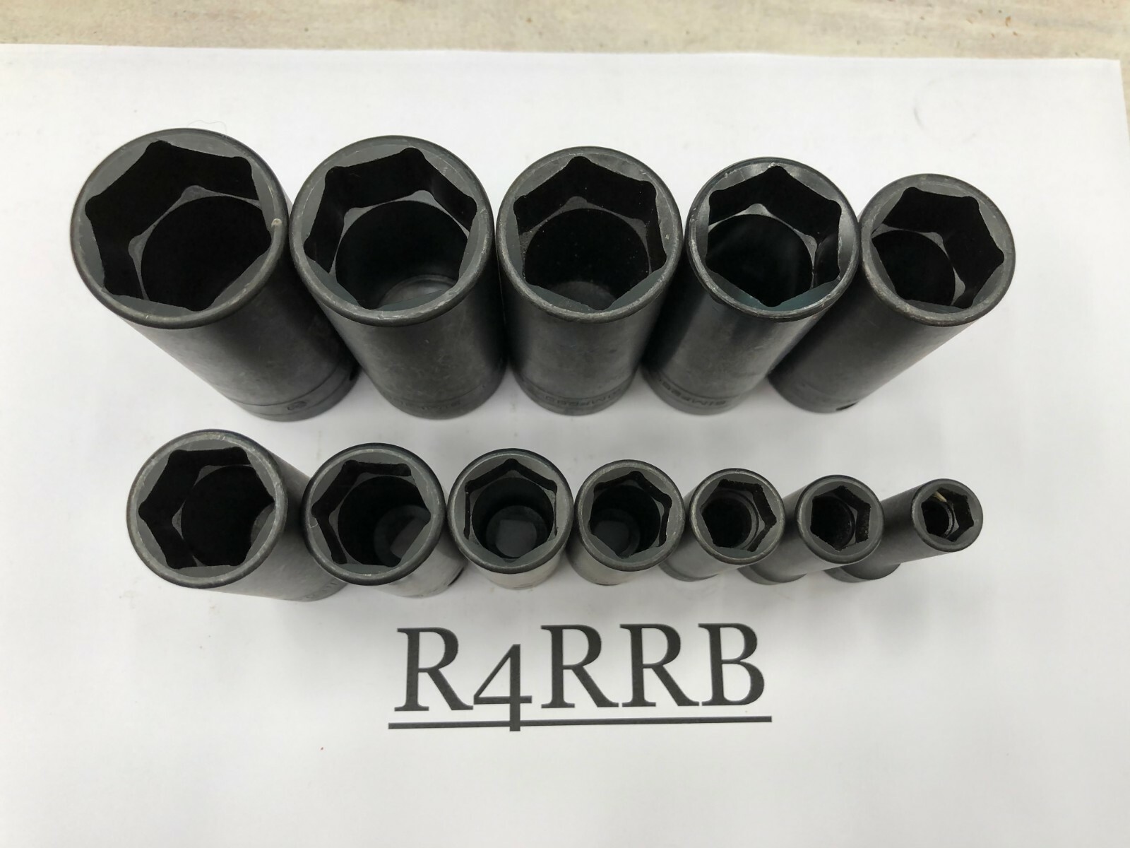 12pc Snap-on Tools USA 3/8" Drive SAE Deep 6 Point Impact Socket Set ...