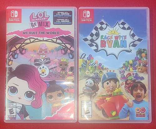 🌟 Nintendo Switch Game Lot LOL REMIX & RACE WITH RYAN Tested Working | eBay
