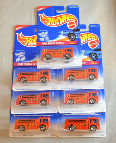 Hot Wheels Fire Squad Series Red Fire Eater 4/4 Collector #427 7 Truck ...